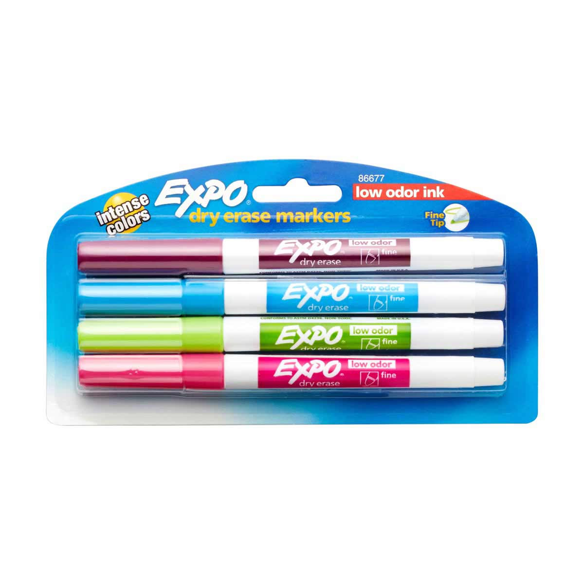 Expo Fine Dry Erase Markers, Intense Colors, 4 Count Expo Fine Dry Erase Markers, Intense Colors, 4 Count